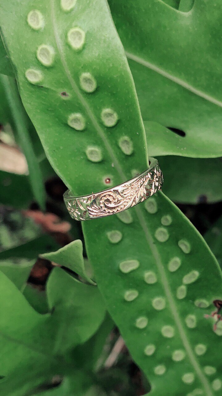5mm Hawaiian Hamilton Gold Ring - Etsy