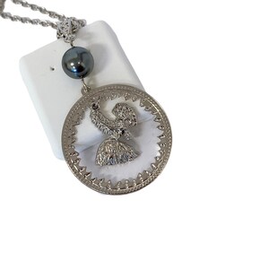 Hawaii Hula Girl : Hamilton Silver Necklace With Shell Pearls - Etsy
