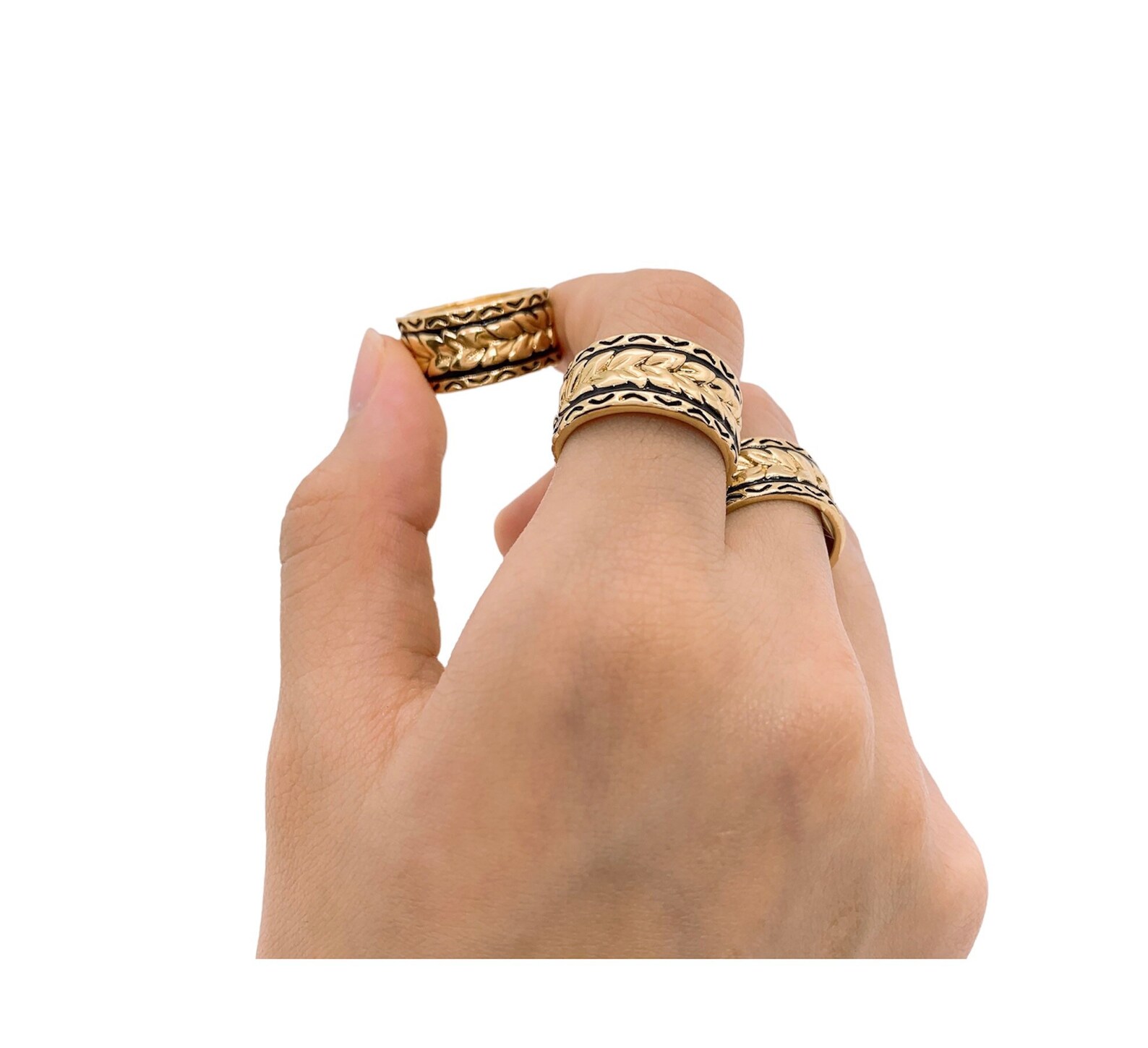 9mm Black Enamel Maile Li Ring - Etsy