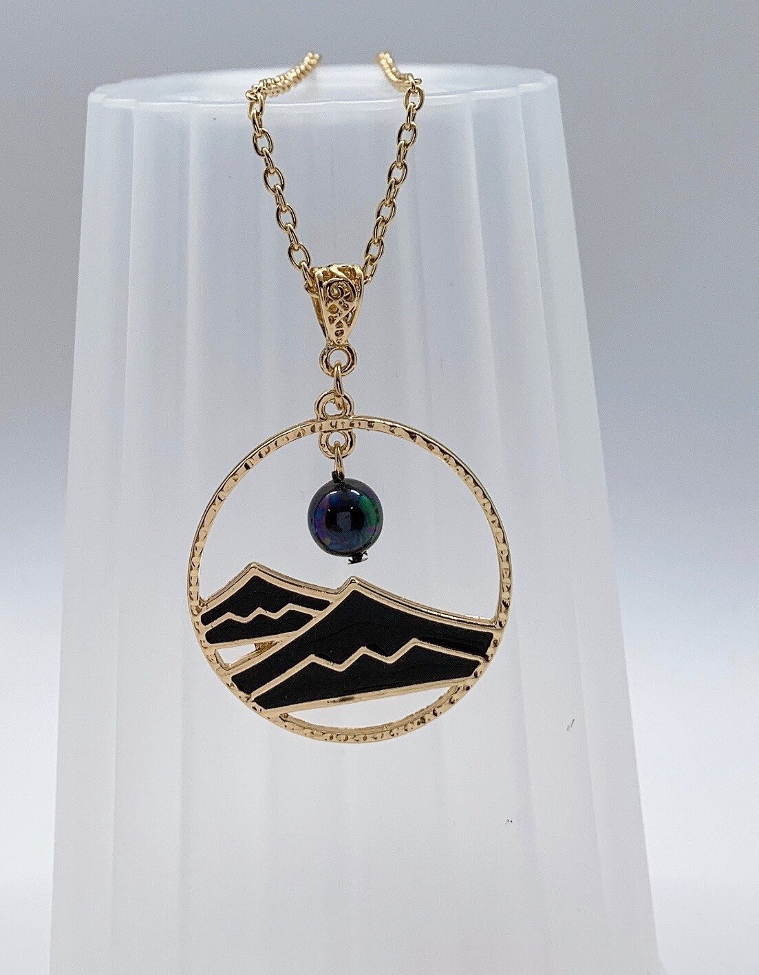 Mauna Kea Black Tribal Rectangle: Hamilton Gold Necklace With | Etsy