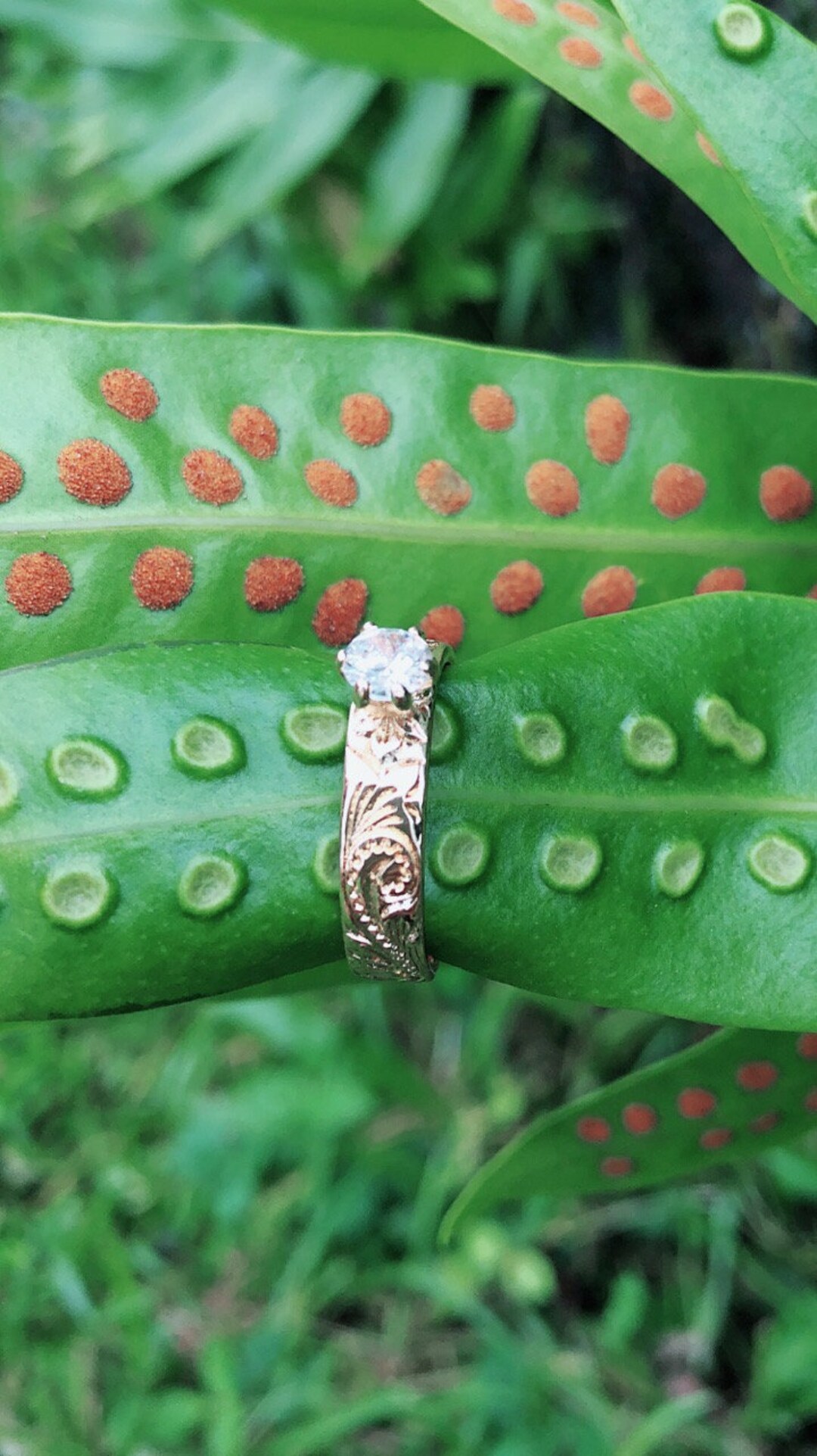 Hawaiian Hamilton Gold Ring With Cubic Zirconia - Etsy