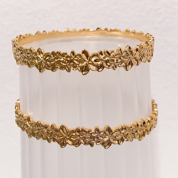 Flower Bangle - Etsy