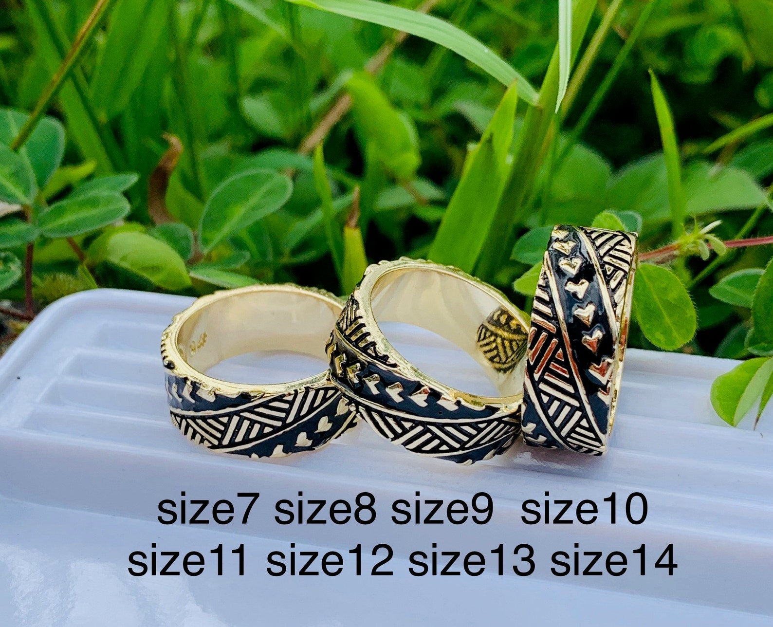 12mm Polynesian Tribal Hawaiian Hamilton Gold Ring - Etsy