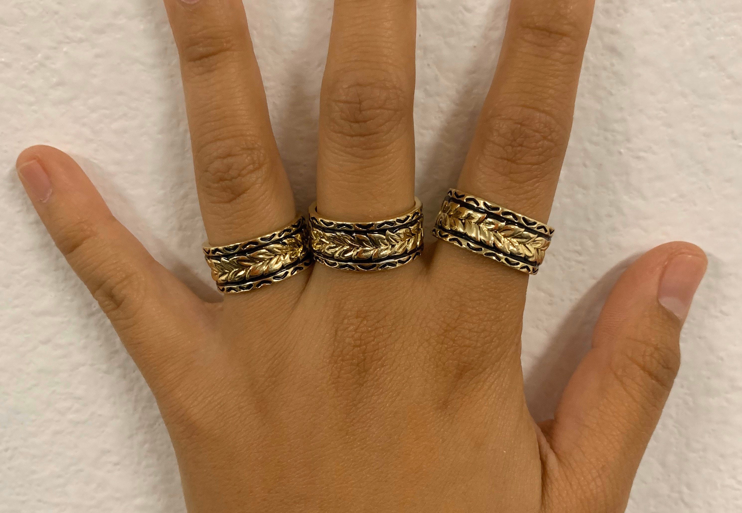 9mm Black Enamel Maile Li Ring - Etsy