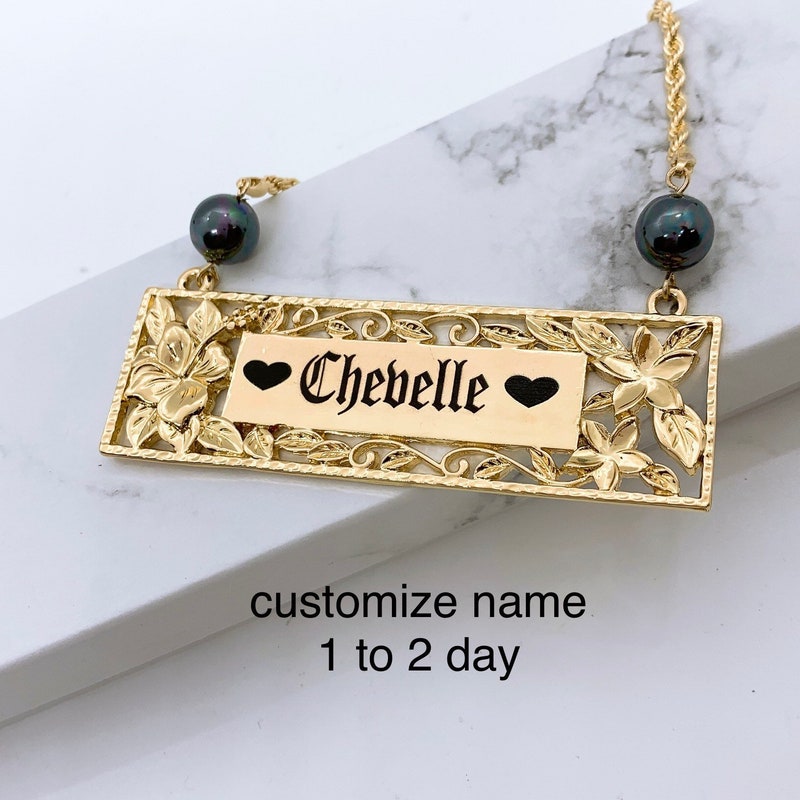 Name Plate Necklace - Etsy