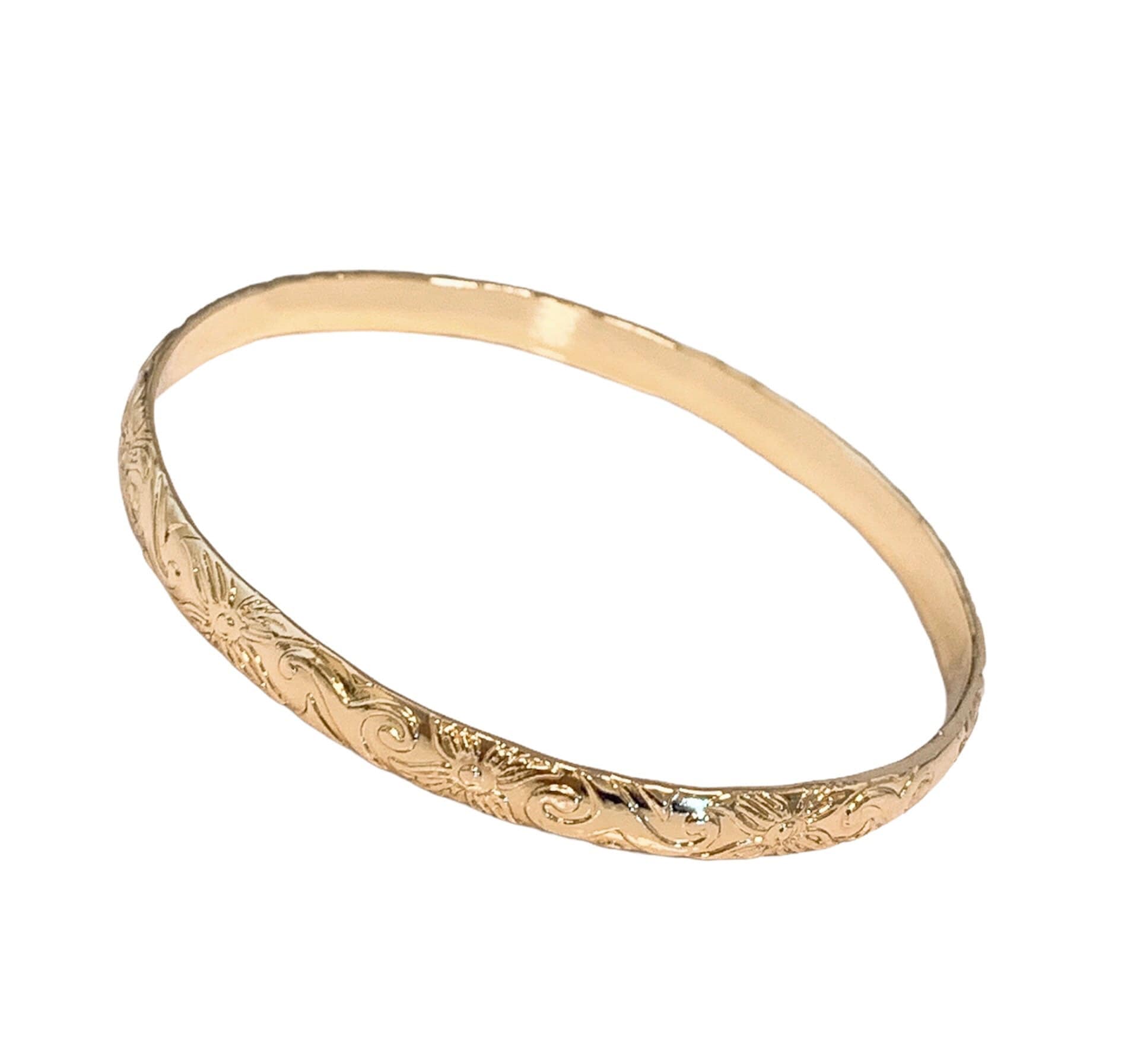 5MM Hawaiian Hamilton Gold Bangle - Etsy