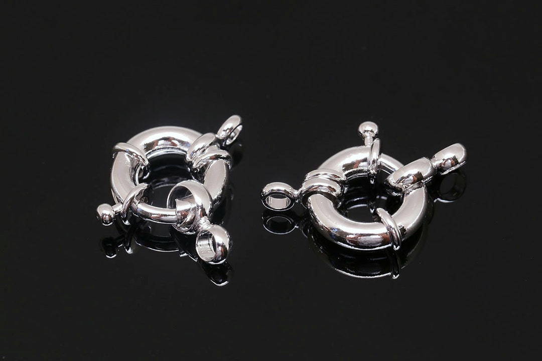 B496-20pcs-Ternary Alloy Plated-13mm Nautical Clasp-Spring Clasp Clasp ...