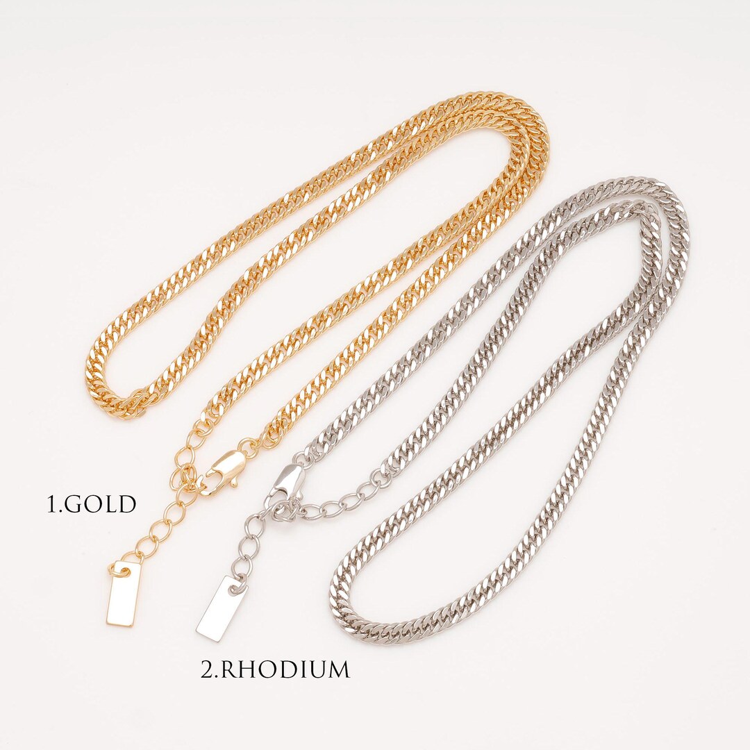 C396-1PC/20PCS, D180F Chain Necklace, Chunky Curb Chain Necklace, Cuban ...