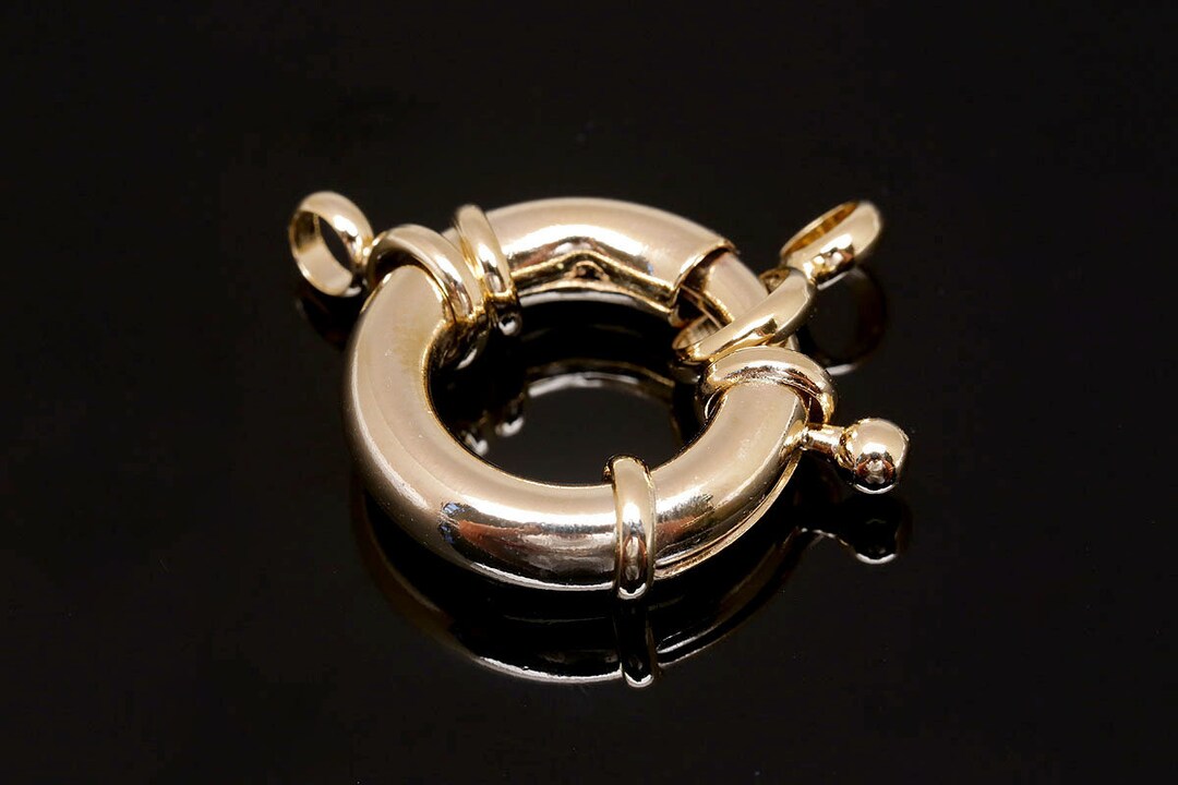 B392-20pcs-gold Plated-19mm Nautical Clasp-spring Clasp Clasp Pendant ...
