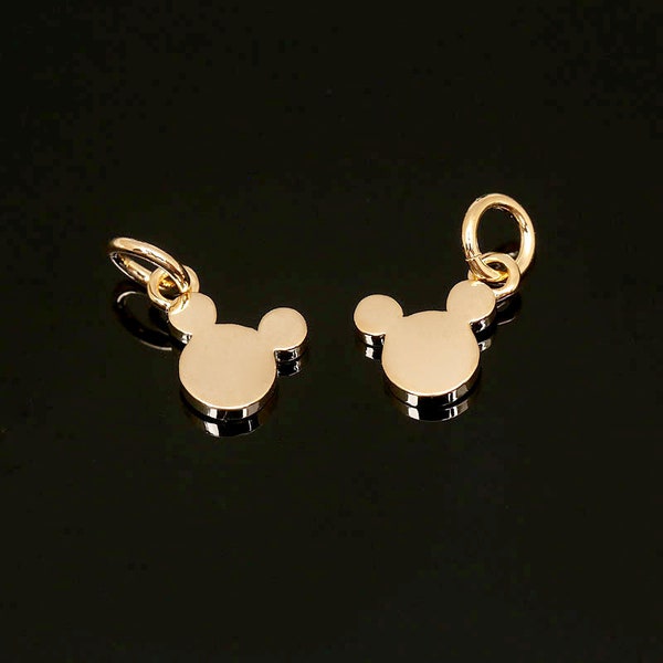 Mickey Mouse Gold Charms - Etsy