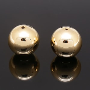 B182-40pcs-gold Plated-16mm CCB Round Beads-jewelry Making ball Pendant ...