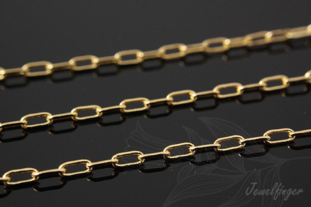 A052-1m/20m/200m, 16K Real Gold Plated B245SB 4DC Chain, Layerd ...