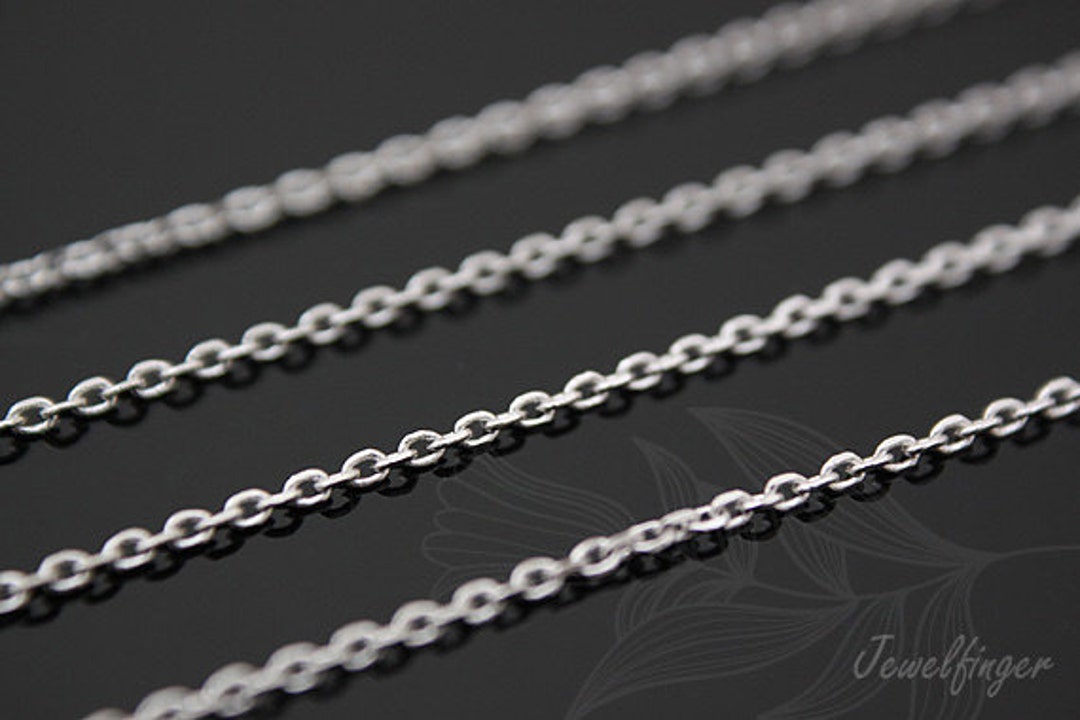 A147-1m/20m/200m -230S 4DC Chain- Matt Rhodium Plated Chain,layerd ...