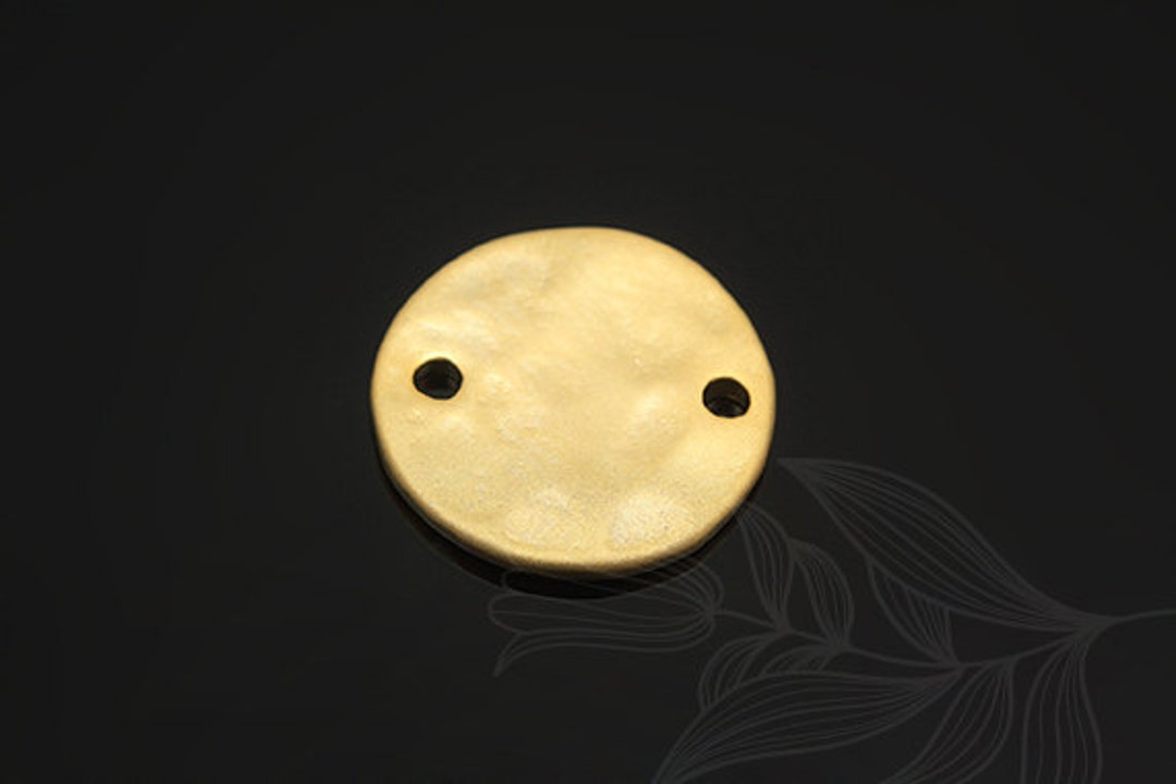 C1251-2ea/20ea-matt Gold Plated-12mm Coin Connector, Jewelry Making ...