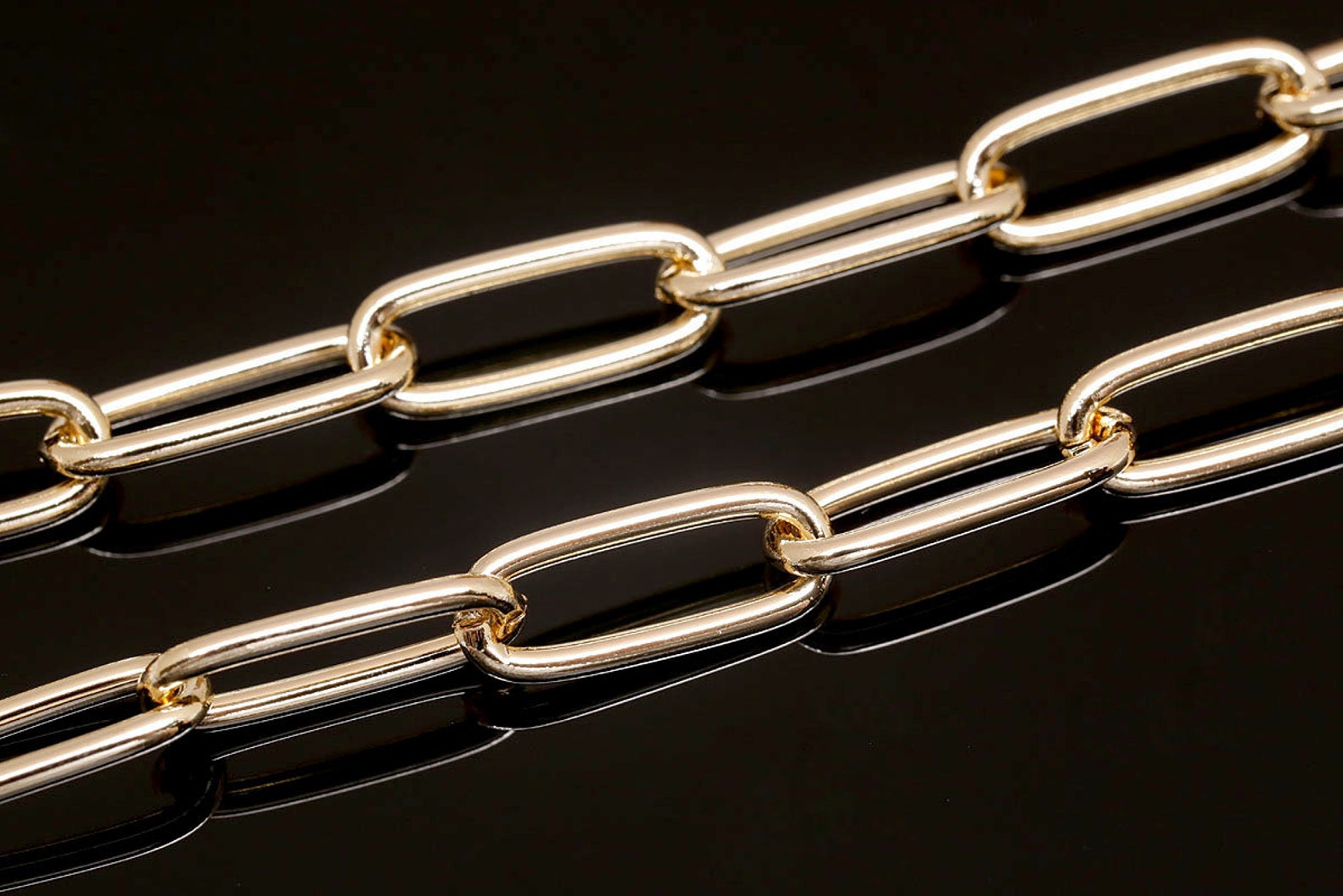 A510-20M-212 Chain-513mm Gold Plated Large Cable Chain-oval Link Chain ...