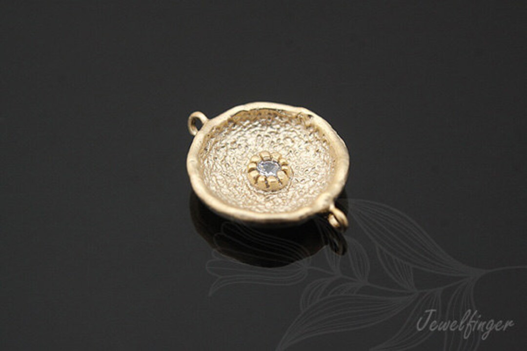 H663-20pcs-matt Gold Plated sideways Cubic Coin Connector-coin Pendant ...