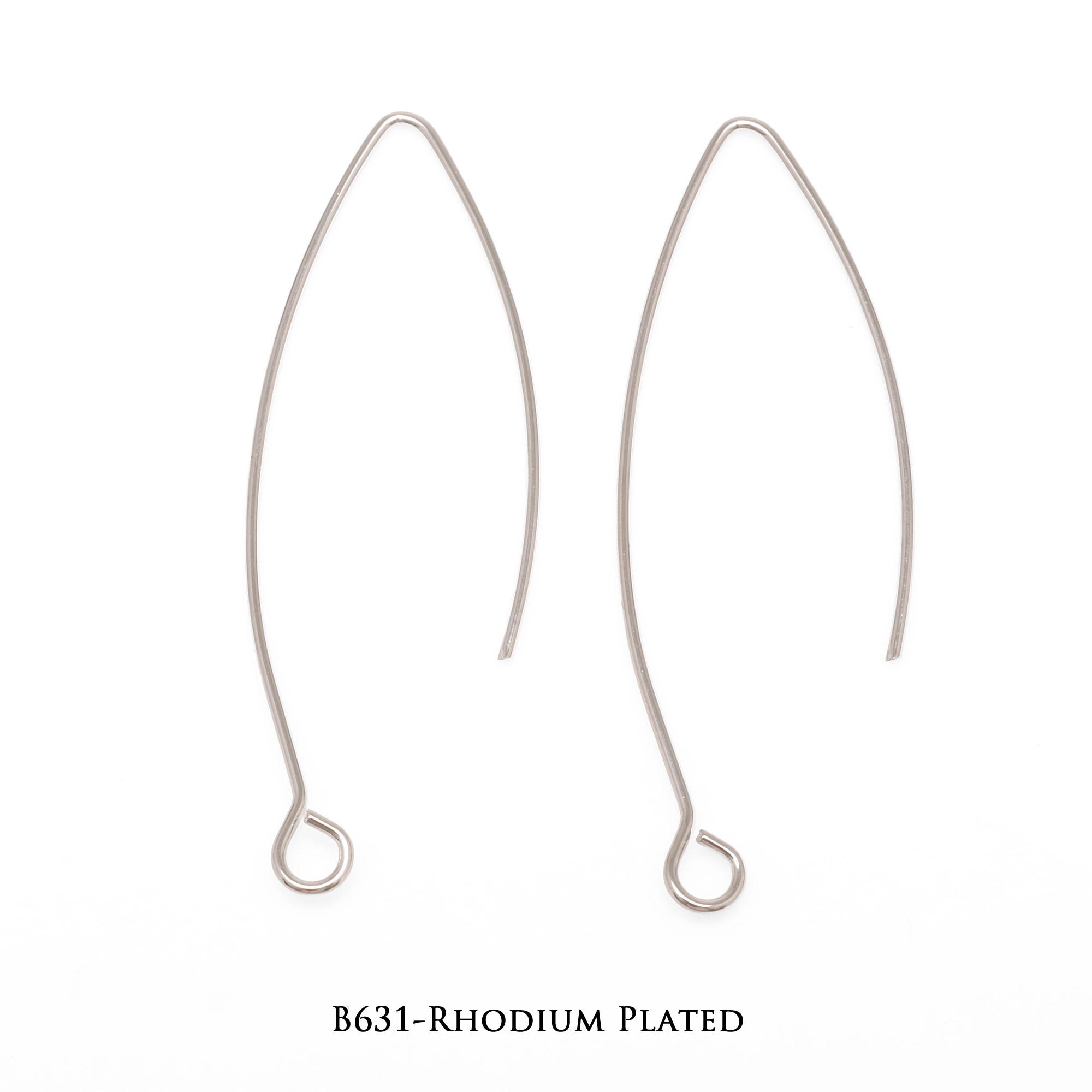 Oval Ear Wires, Earring Hook, Nickel Free Earring Hooks, 42mm [b632 ...