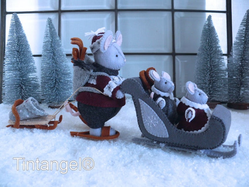 The Joy of Winter - the Big Sleigh - DIY Kit - Etsy