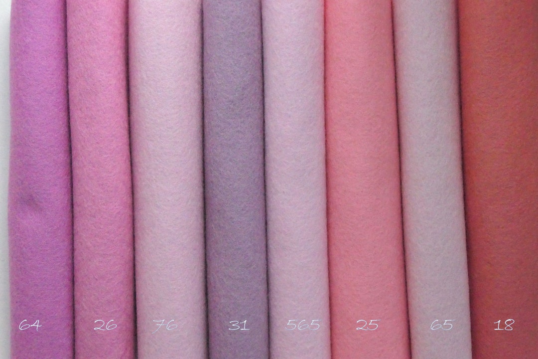 Pretty in Pink - Set With 8 Sheets of Wool Felt - Etsy
