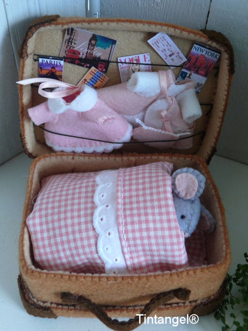 Travel Mouse With Suitcase Girl. DIY Kit. - Etsy Australia