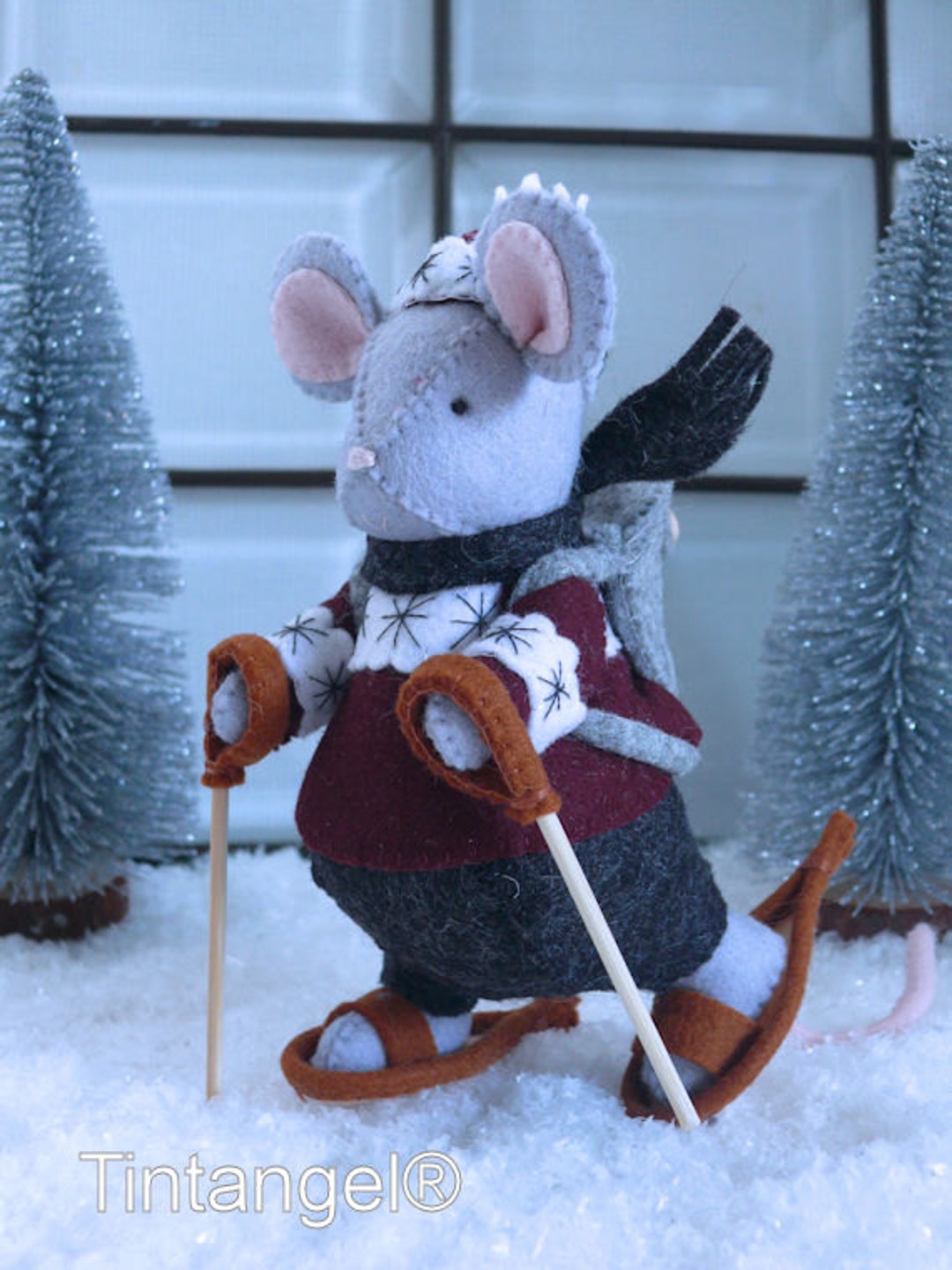 The Joy of Winter - Mouse Goes for a Snowshoe Walk - DIY Kit - Etsy