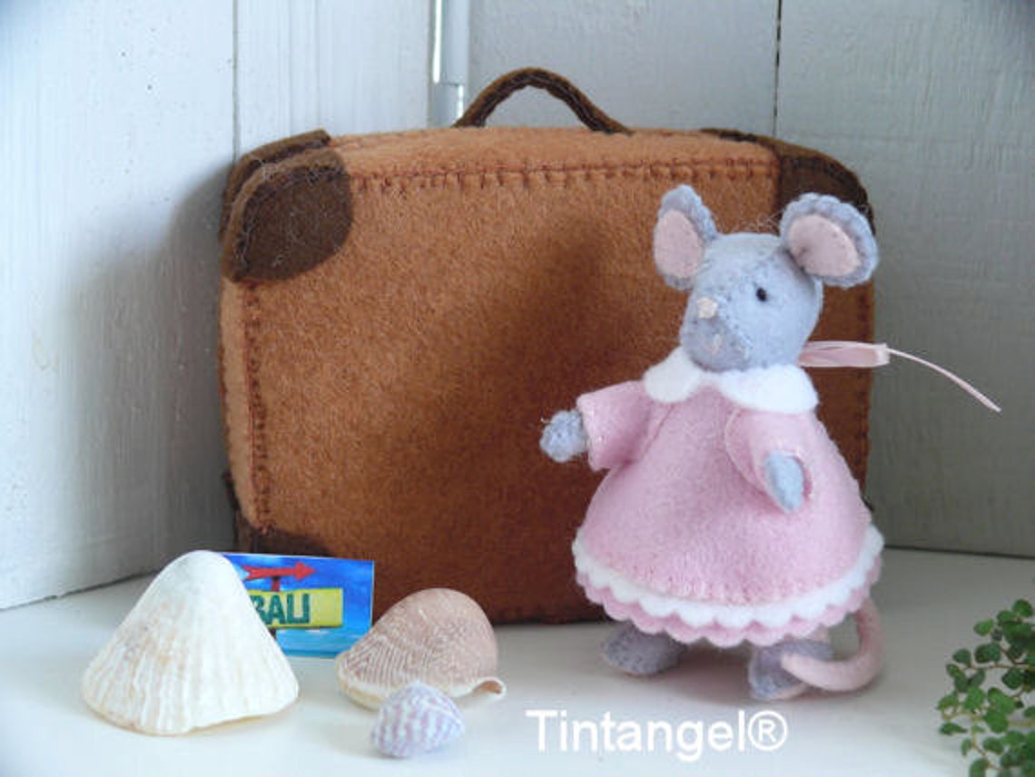 Travel Mouse With Suitcase - Girl. DIY Kit. - Etsy