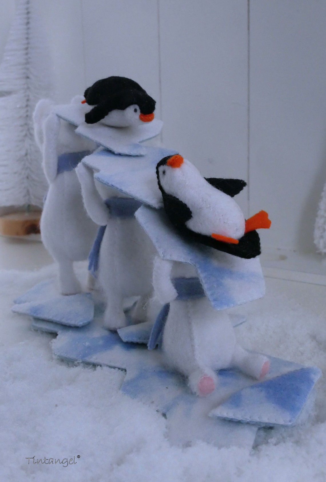 Winter Slide Polar Bears and Penguins DIY Kit | Etsy