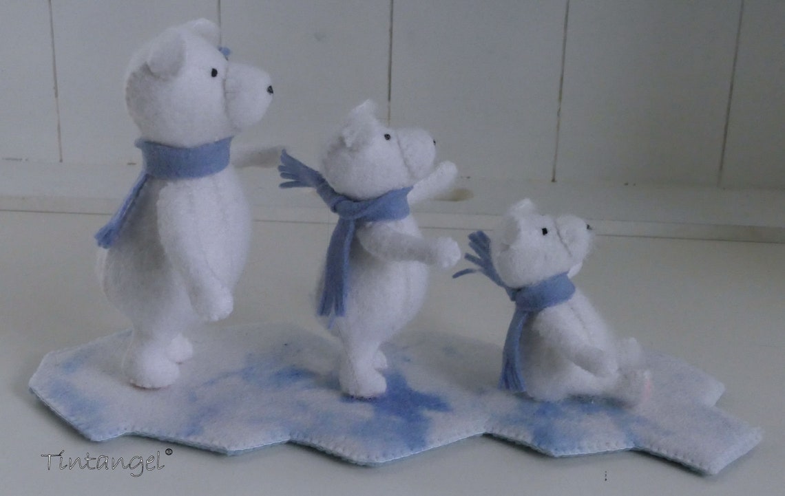 Winter Slide Polar Bears and Penguins DIY Kit | Etsy