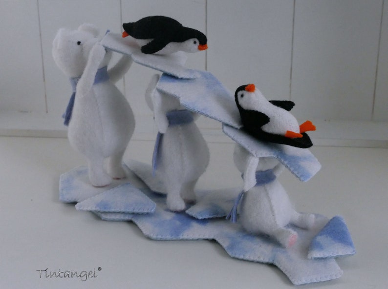 Winter Slide - Polar Bears and Penguins - DIY Kit - Etsy