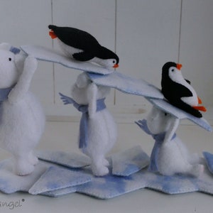 Winter Slide - Polar Bears and Penguins - DIY Kit - Etsy