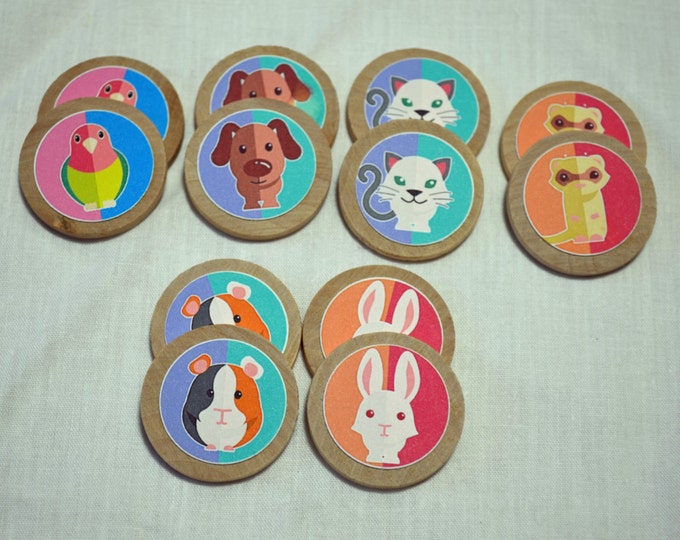 Animal Matching Games // Pets Memory Game - Etsy
