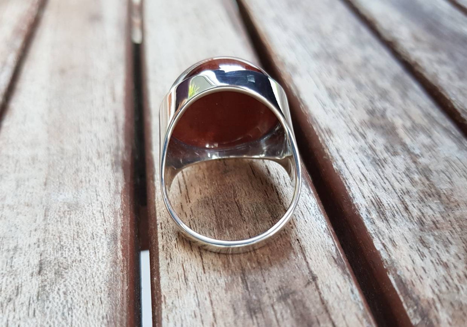 Cat Eye Ring Sterling Silver Ring 20 Mm Cabochon Ring Round | Etsy