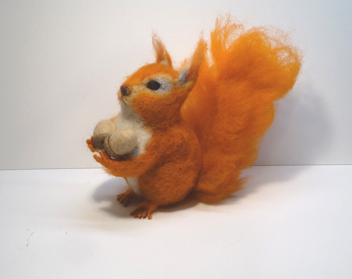 Needle Felted Animal Felted Squirrel felted Realistic | Etsy