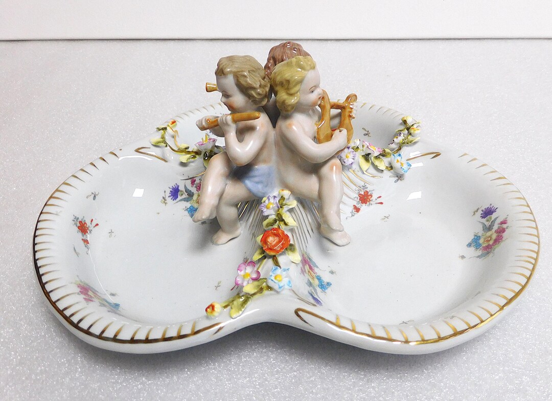 X Antique Rauenstein - Greiner 1783-1929, Porcelain Putti Centerpiece ...
