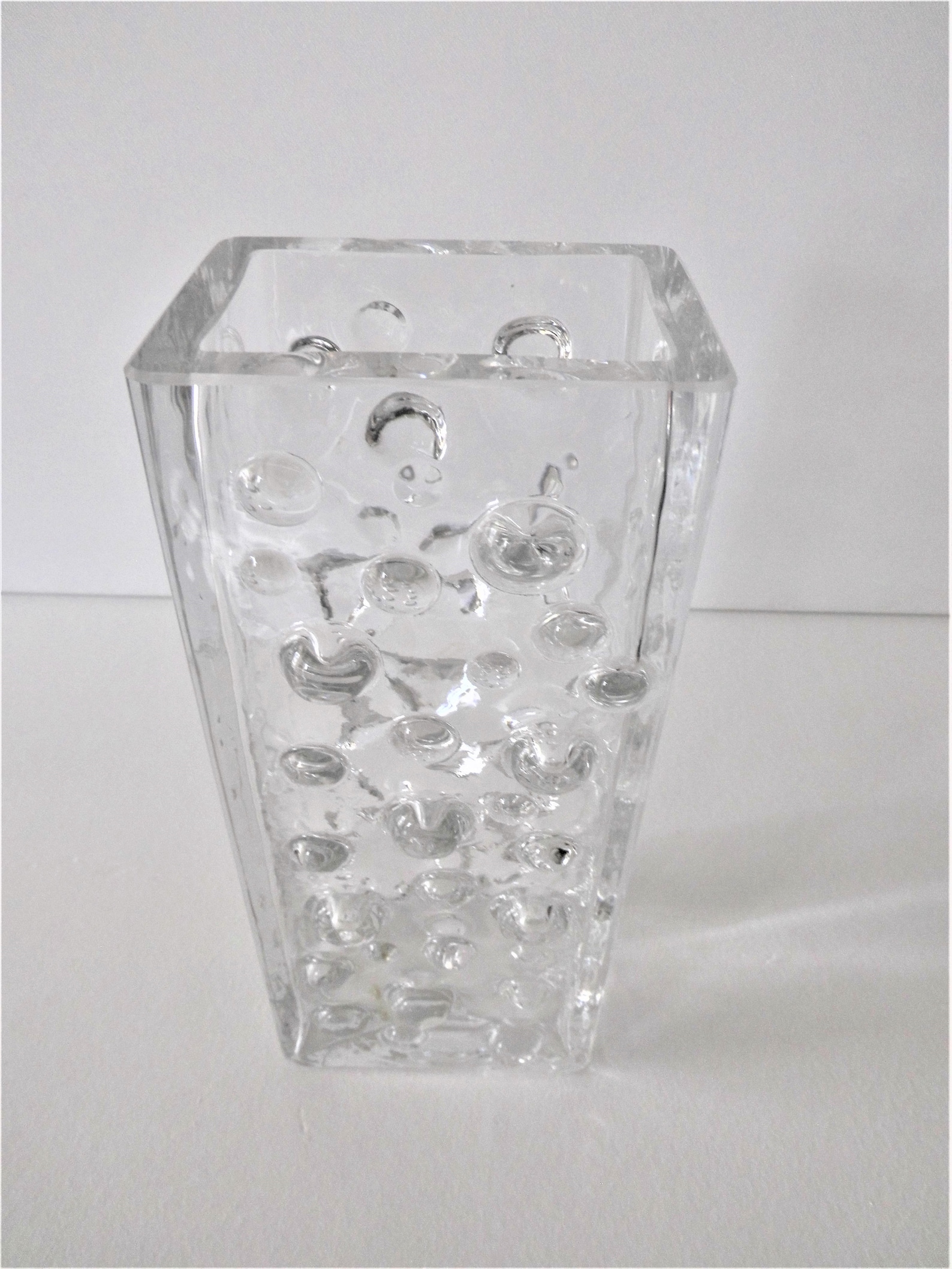 WMF Crystal Glass Vase With Bubble Decor, by Erich Jachmann, Germany - Etsy