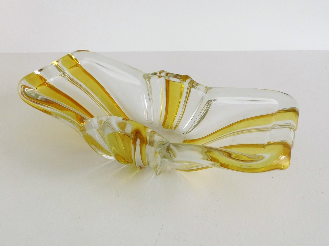 August Walther & Söhne Art Deco Style Glass Bowl 1950s East - Etsy