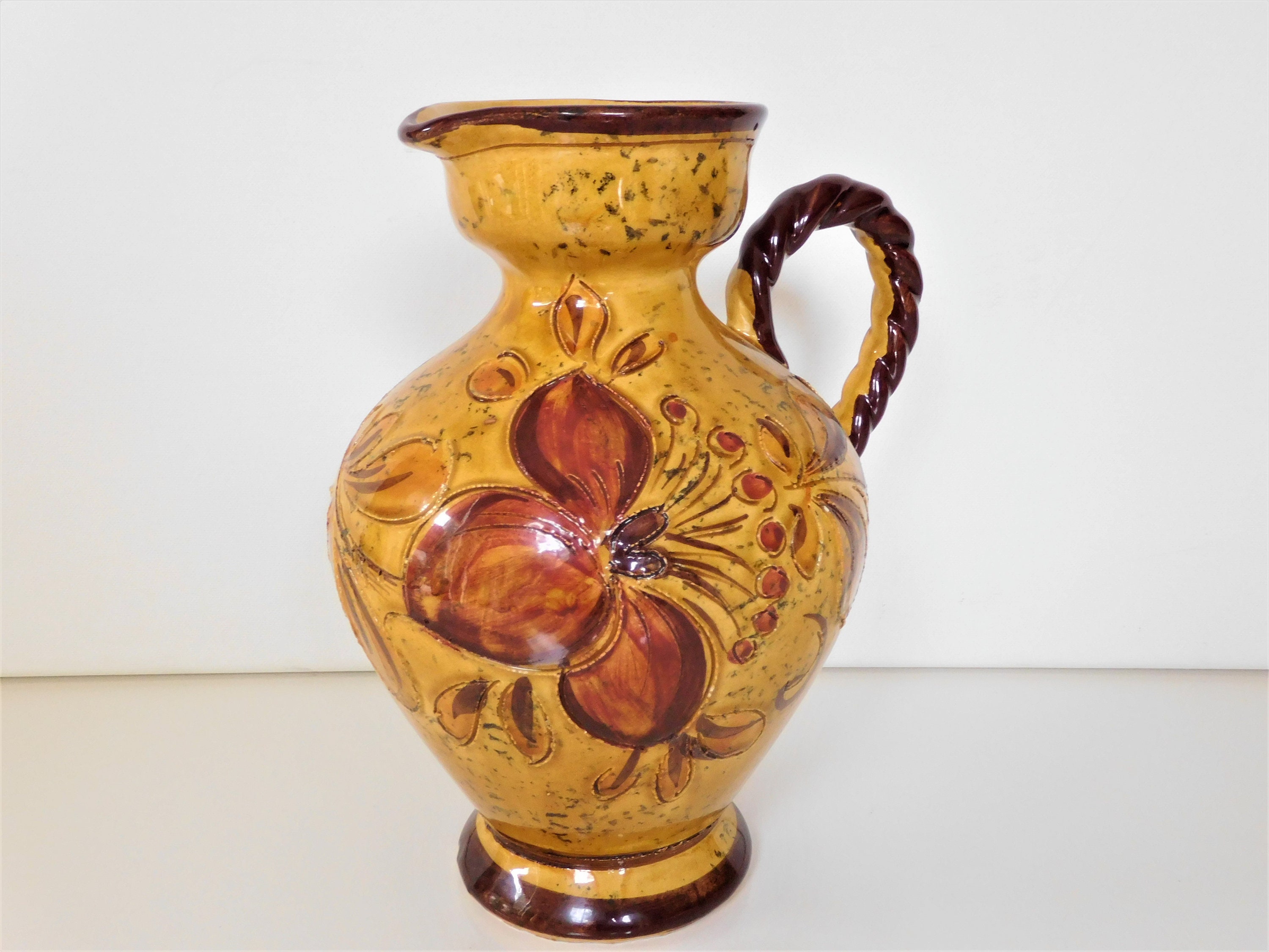 Italian Ceramic, Handmade, Ceramic Jug / Vase by MIRIAM, Italy - Etsy UK
