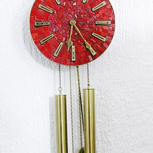 FHS / Franz Hermle, & Sohne Mosaic (handmade) Pendulum Wall Clock, Germany - Etsy