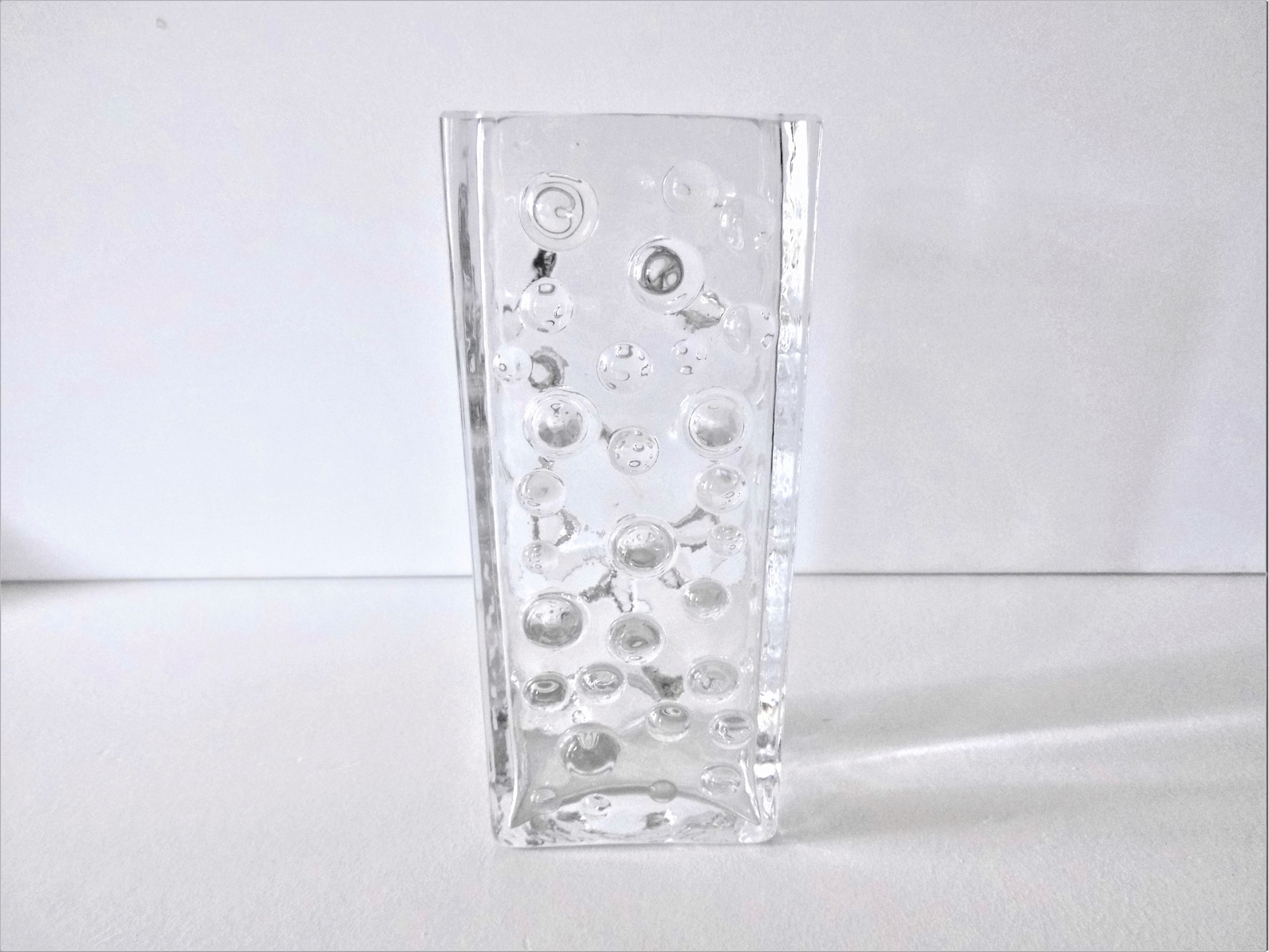 WMF Crystal Glass Vase With Bubble Decor, by Erich Jachmann, Germany - Etsy