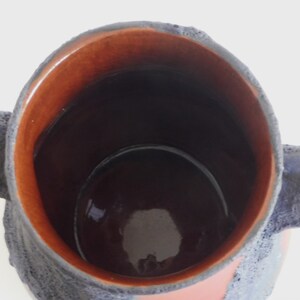 Unusual Form Marei Keramik / Ceramic Fat Lava Double Spouted Vase, Red ...