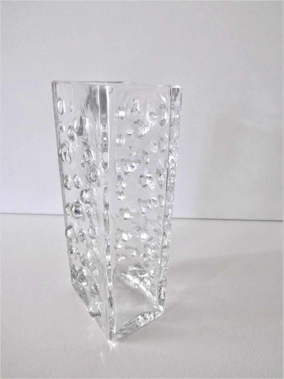 WMF Crystal Glass Vase With Bubble Decor by Erich Jachmann | Etsy