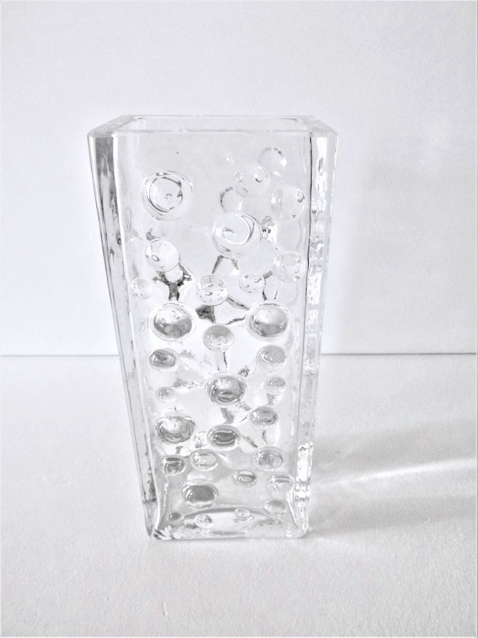 WMF Crystal Glass Vase With Bubble Decor, by Erich Jachmann, Germany - Etsy