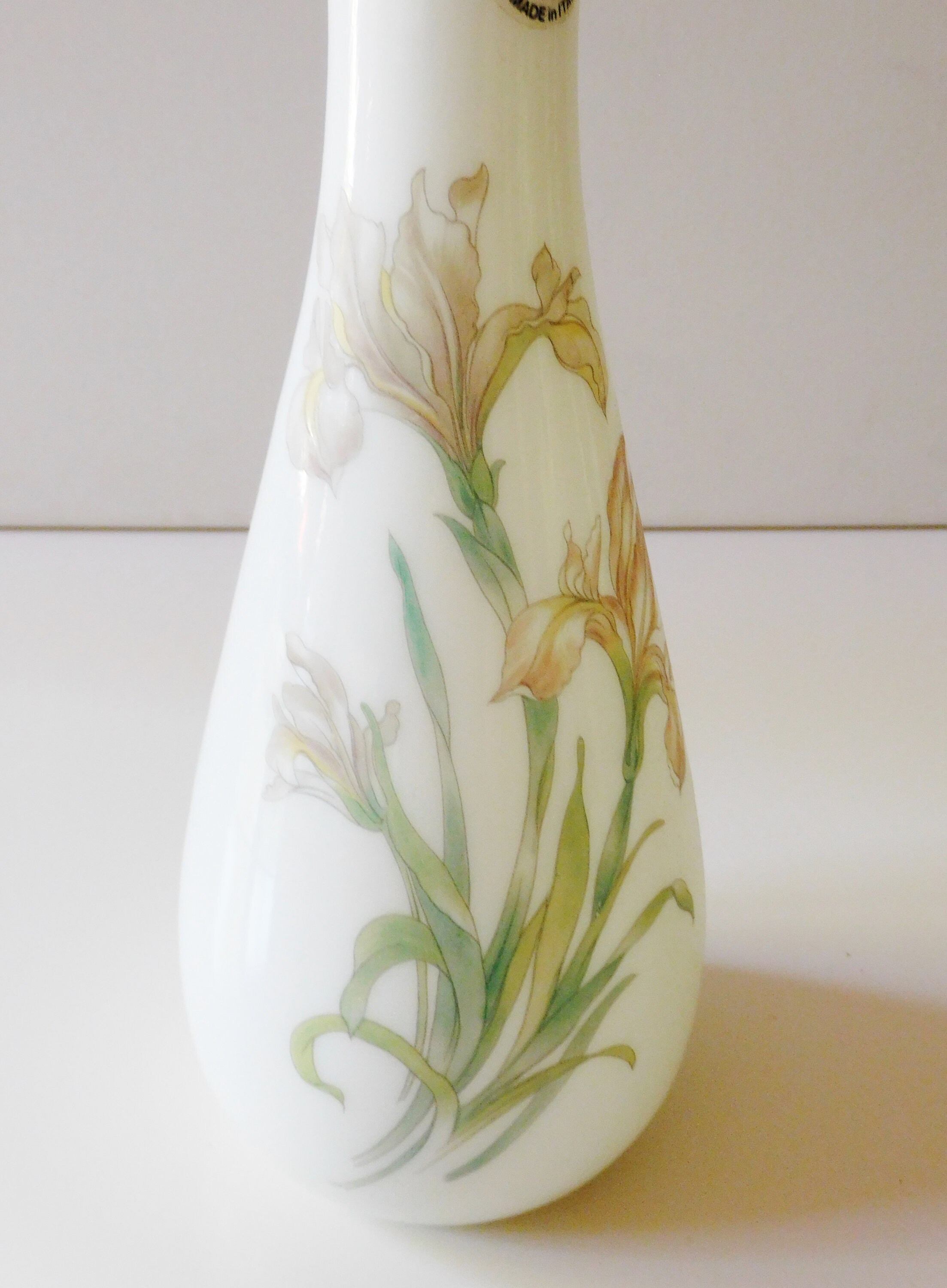Stelvia / Opalina Fiorentina Cased Glass Vase, Handmade, Italy - Etsy