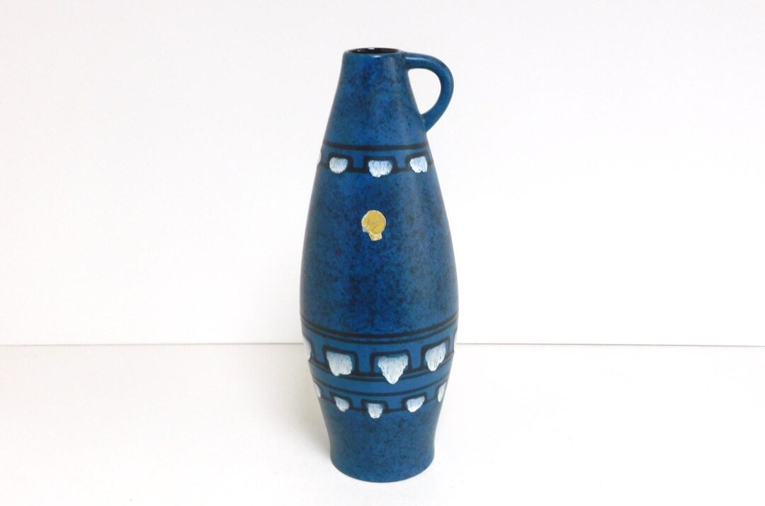 Large Ilkra Edelkeramik Ceramic Vase / Pitcher, West German Pottery ...