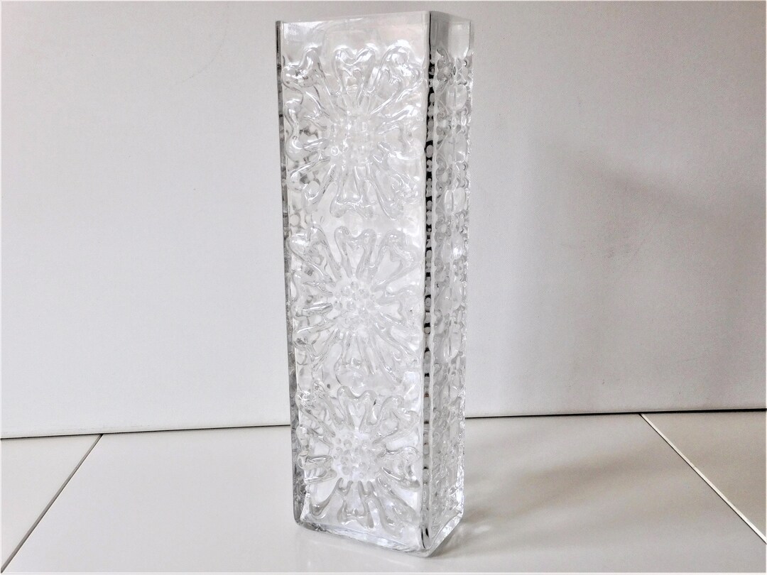 East German Flower Textured Glass Designed by Ingrid Morche for VEB ...