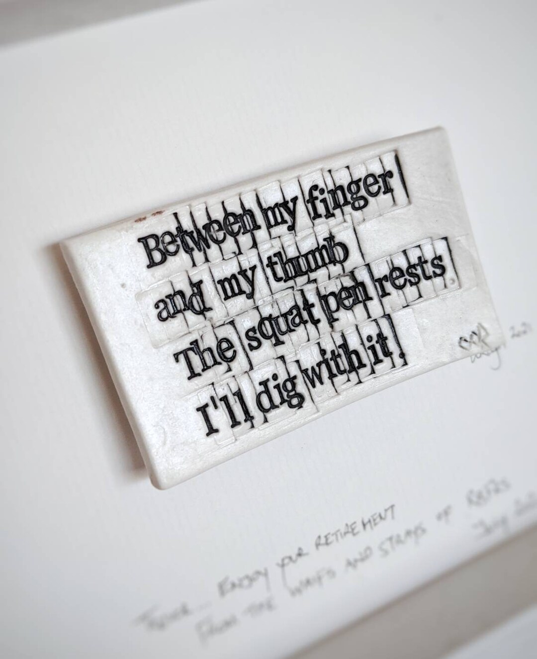 Excerpt From Digging' - Words in Porcelain - Etsy