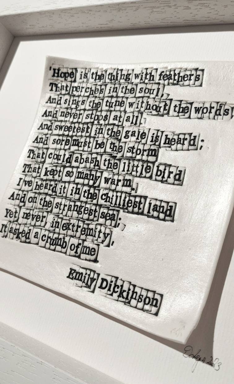 Hope - Poetry in Porcelain Art Tile - Etsy