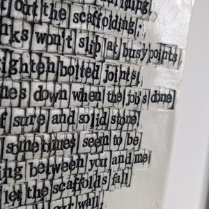 Scaffolding - Words in Porcelain - Seamus Heaney - Etsy