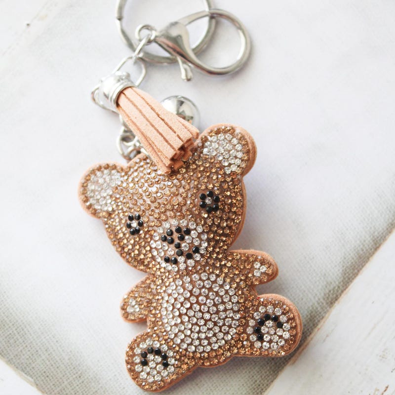 Teddy Bear Keychain - Etsy