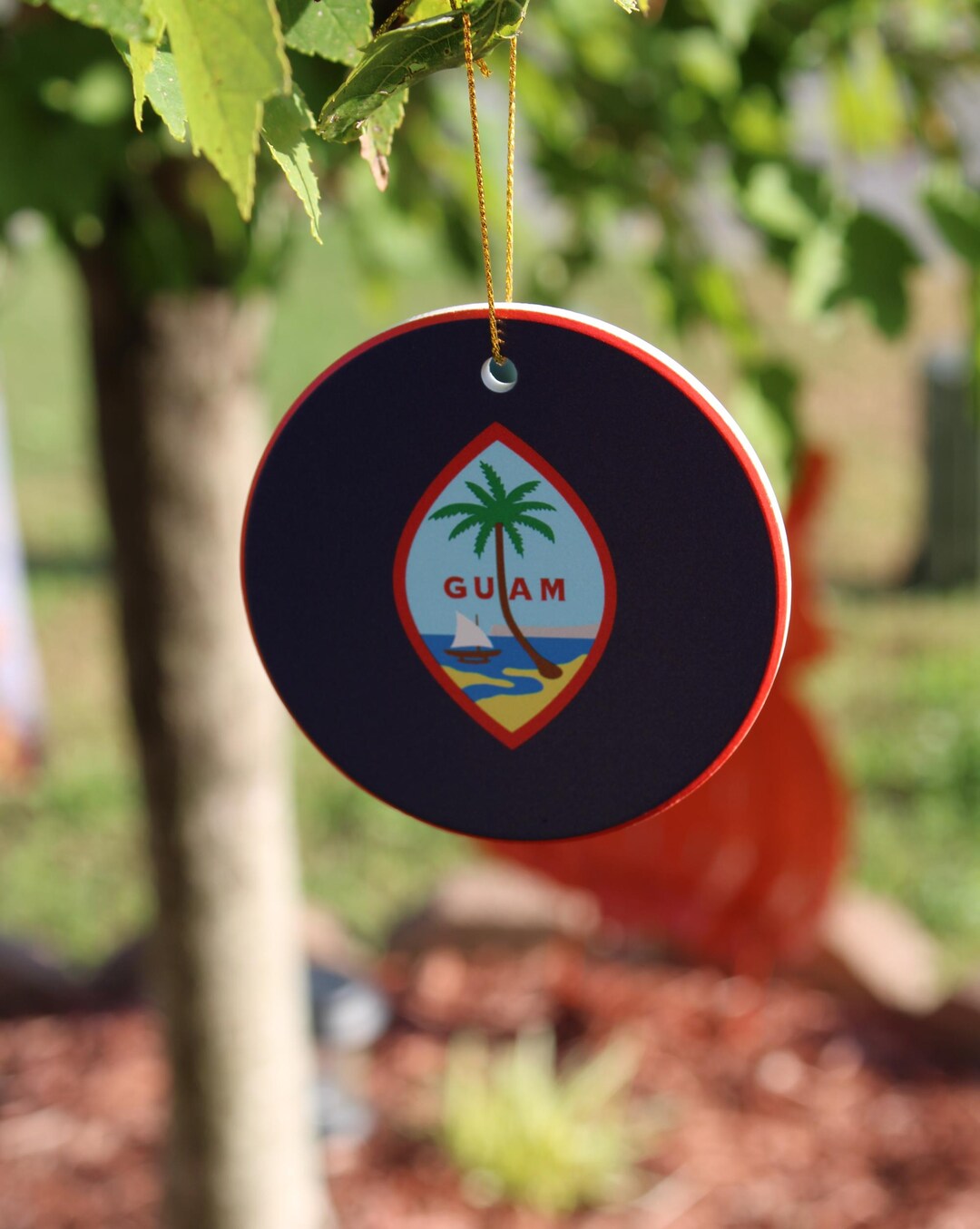 Guam Flag Ceramic Ornament - Etsy
